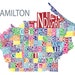 Typographic Map of Hamilton Hamilton Wentworth Map City Map Print ...
