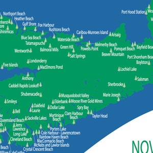 Typographic Map of Provincial Parks in Nova Scotia | Nova Scotia Parks ...