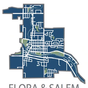 Typographic Map of Fergus, Ontario | City Map Print | Canadian Map ...