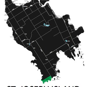 Typographic Map of Howe Island, Ontario, Canada | Thousand Islands ...