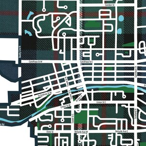 Typographic Map of Fergus, Ontario | City Map Print | Canadian Map ...