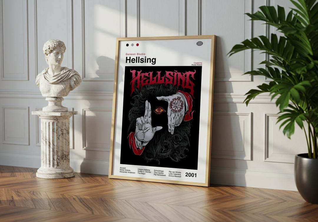 Hellsing Anime Poster: Vintage Manga Art Print - Etsy