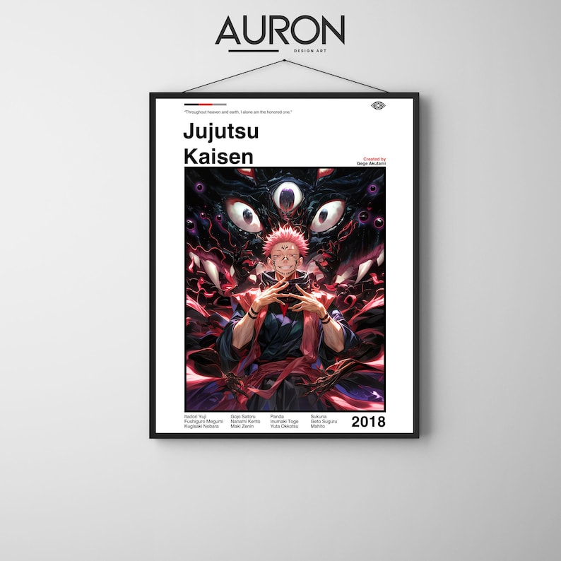 Jujutsu Kaisen Poster | JJK Poster | Anime Poster | Manga Print ...