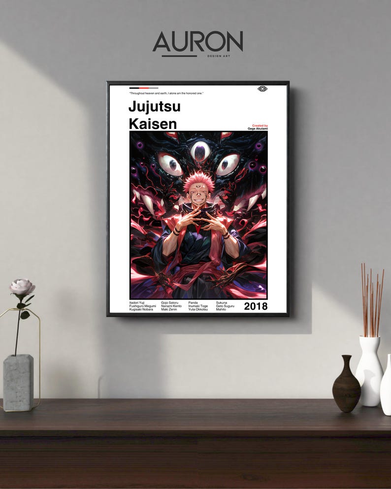 Jujutsu Kaisen Poster | JJK Poster | Anime Poster | Manga Print ...