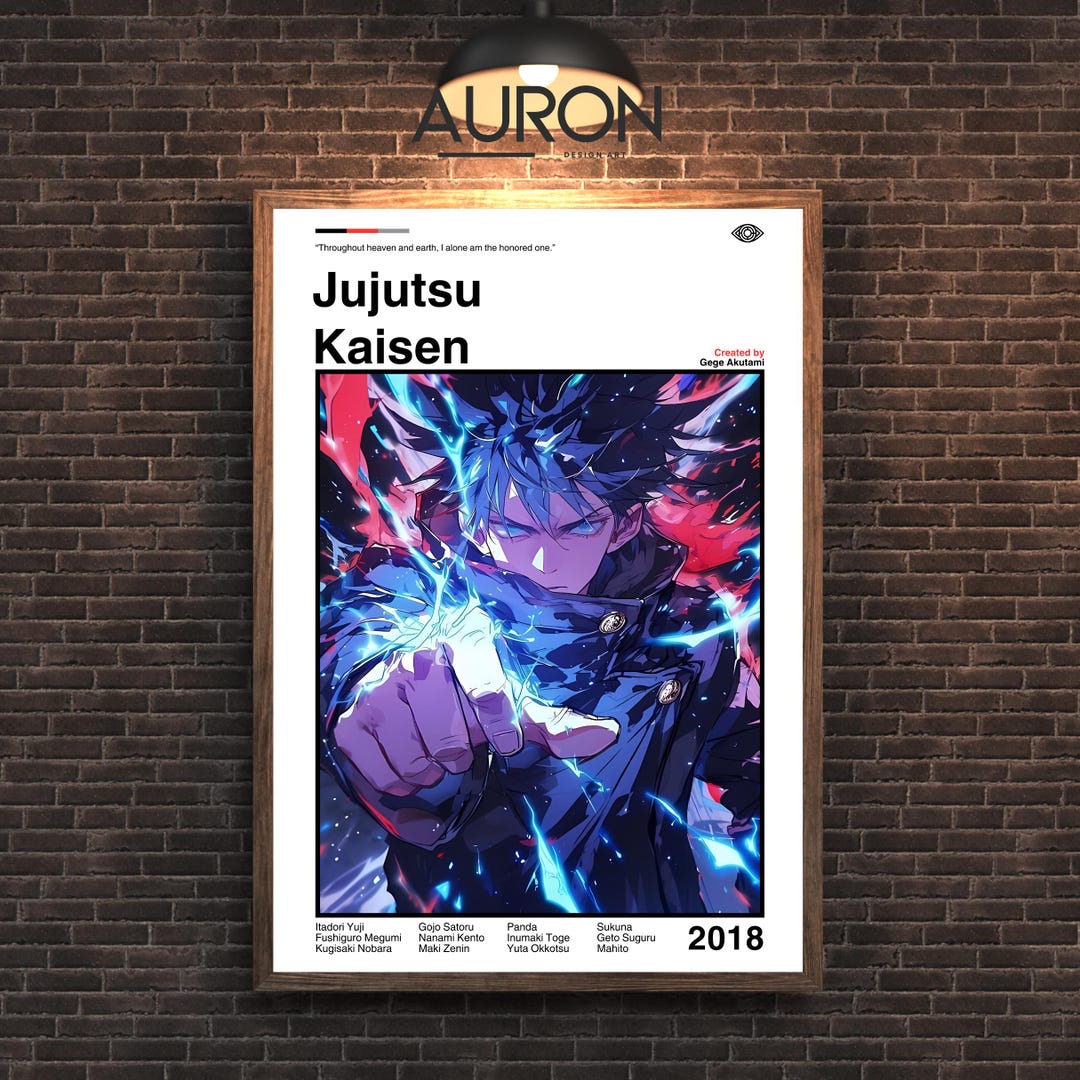 Jujutsu Kaisen Poster | JJK Poster | Anime Poster | Manga Print ...