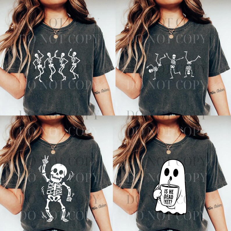 Bundles Png Slightly Subtle Anti Trump Halloween Skeleton Png, Funny ...
