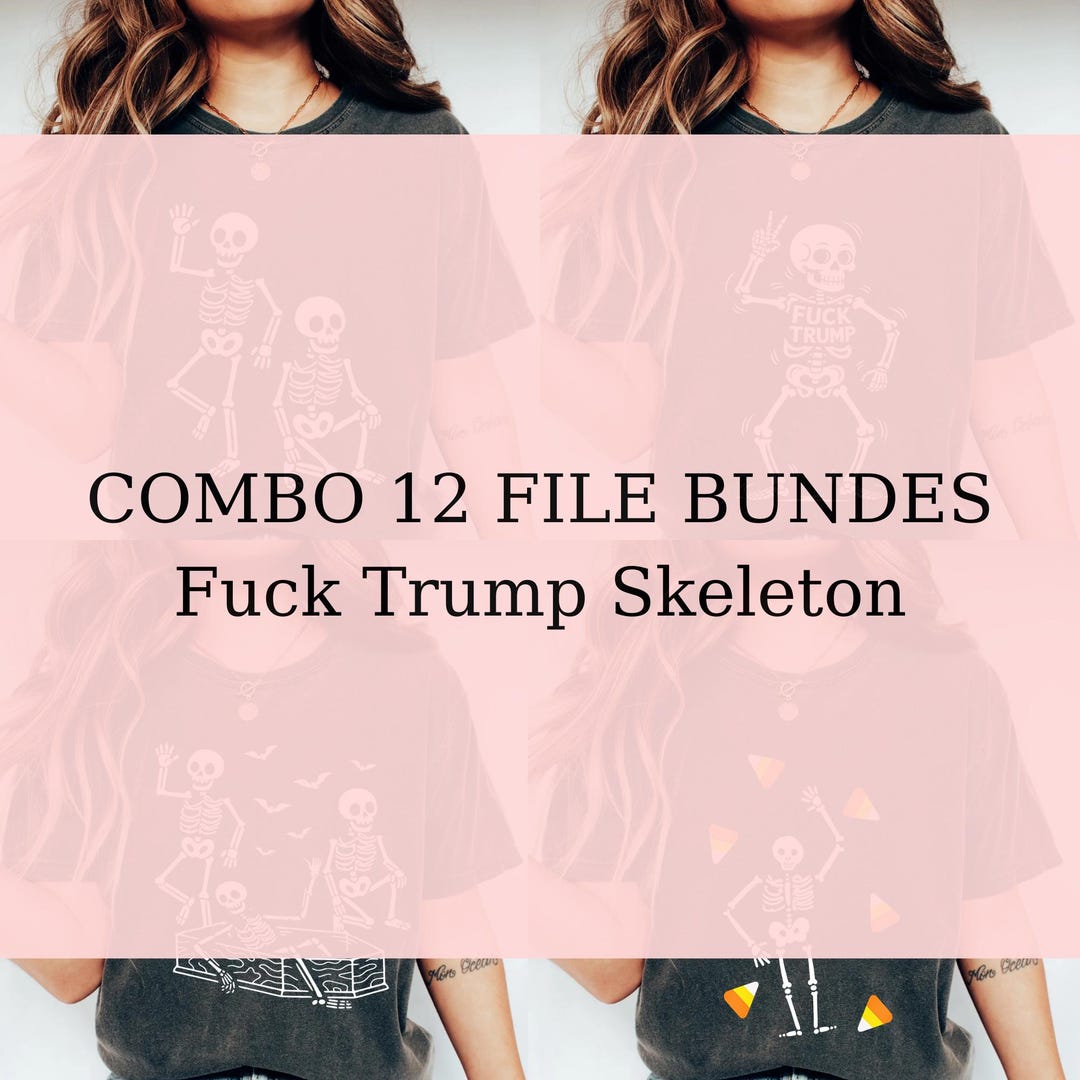 Bundles Png Slightly Subtle Anti Trump Halloween Skeleton Png, Funny ...