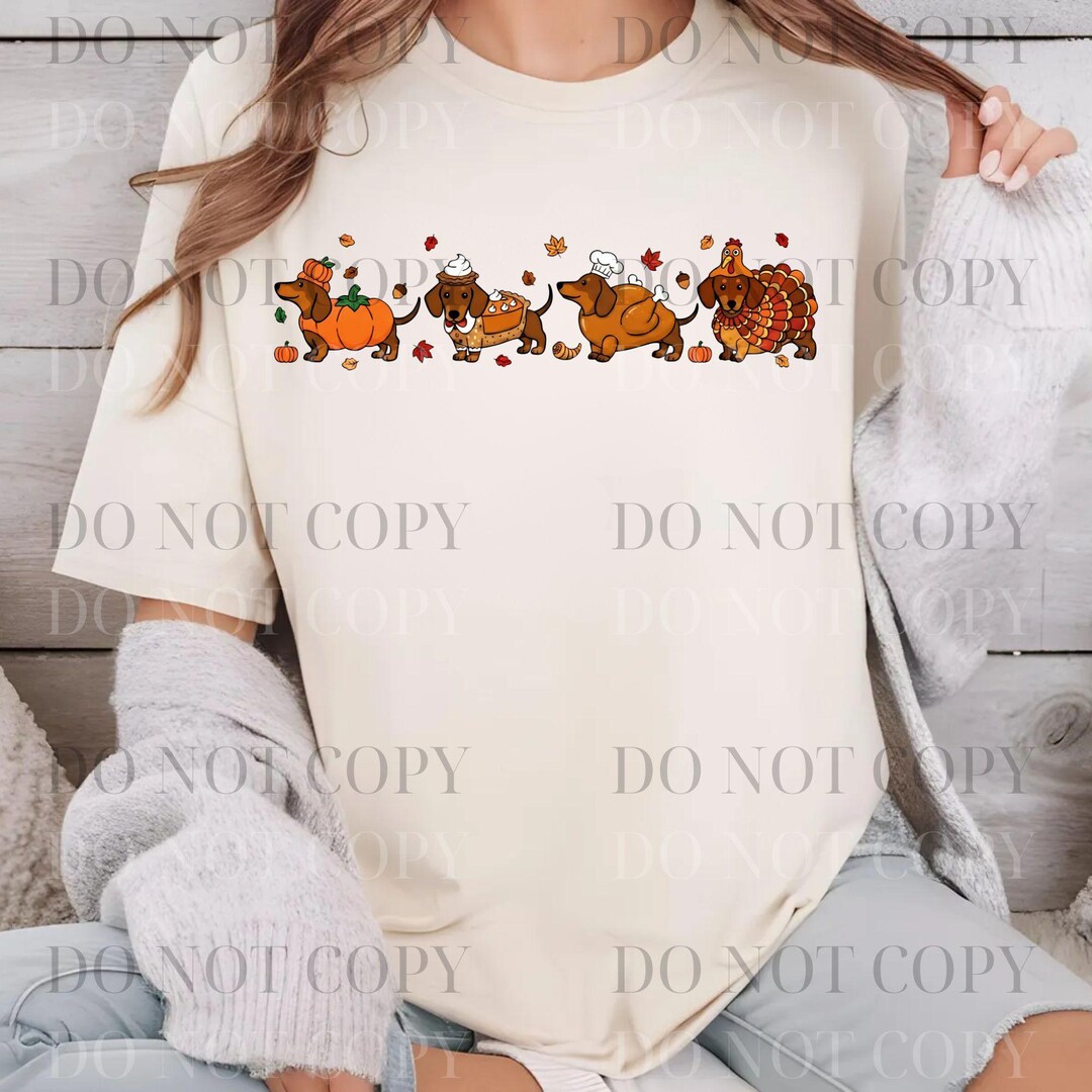 Turkey Dog Png, Cute Wiener Dog Thanksgiving Tee, Dachshund Lover Png ...