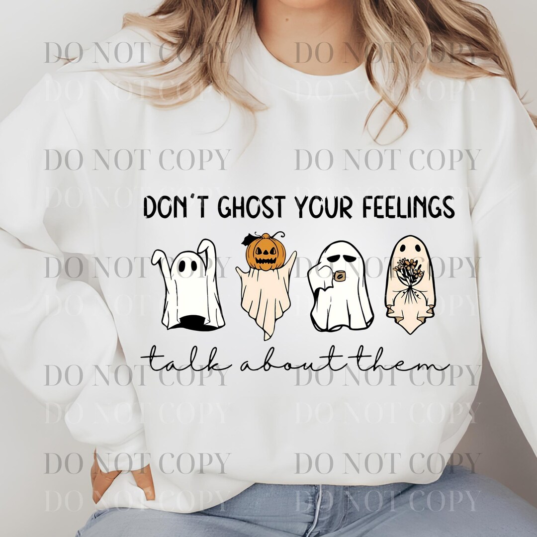 Retro Funny Don't Ghost Your Feelings Png, Mental Health Awareness ...