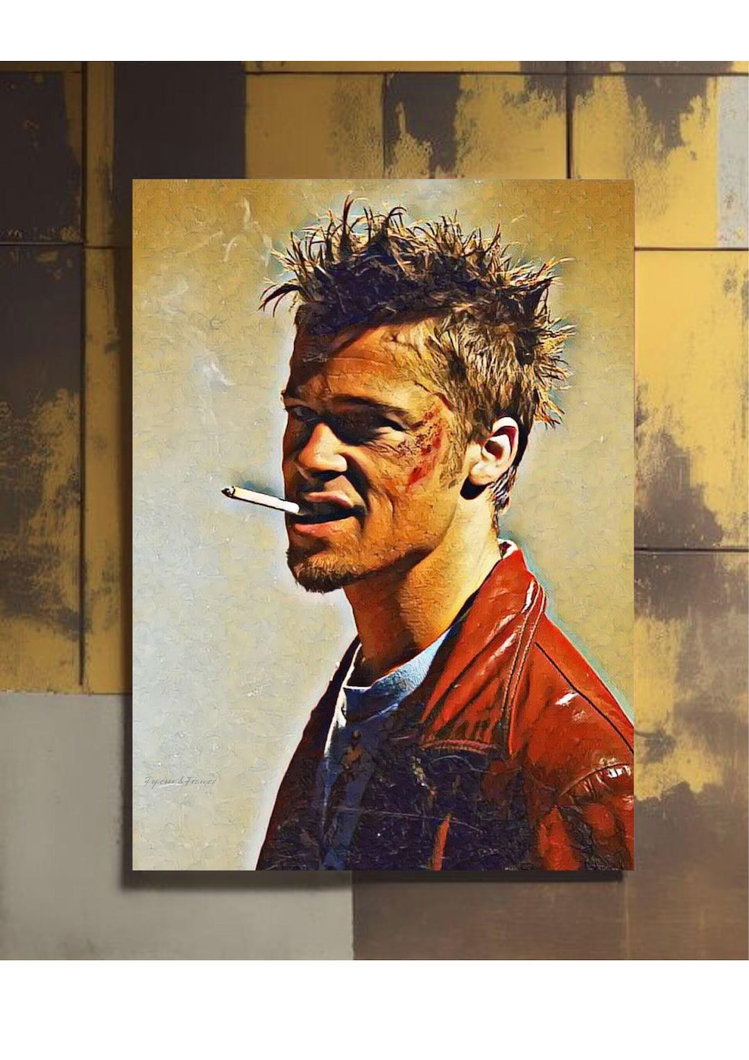 Tyler Durden Canvas Print From the Movie Fight Club, Iconic Wall Art ...