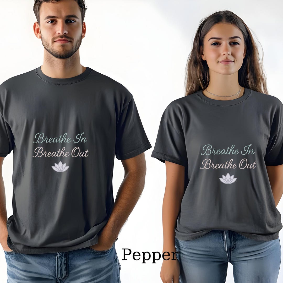 Breathe in Breathe Out Yoga Meditation Comfort Colors T-shirt - Mindful ...