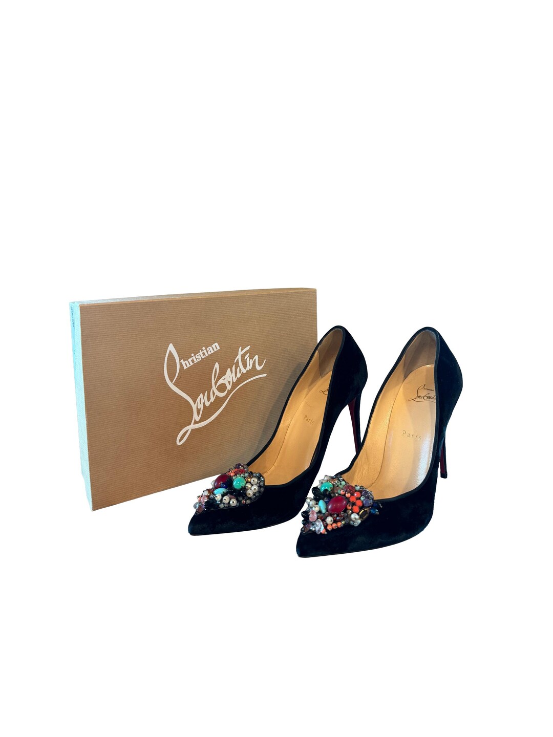 Christian Louboutin Diva Cora 100 Velvet/gg - Etsy