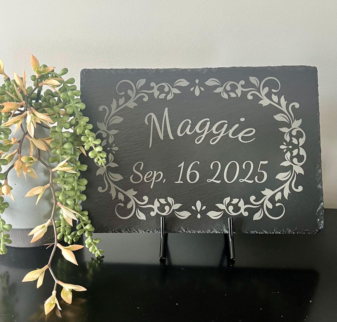 Personalized Slate Display | Custom Engraved | Optional Stand - Etsy