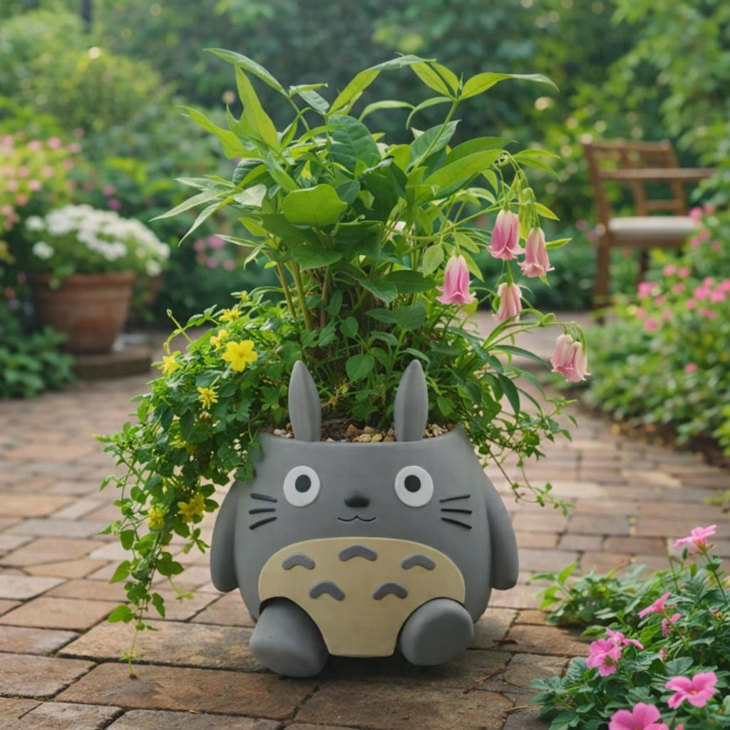 Totoro Plant Pot | Studio Ghibli Inspired Planter | Cute Anime Vase ...