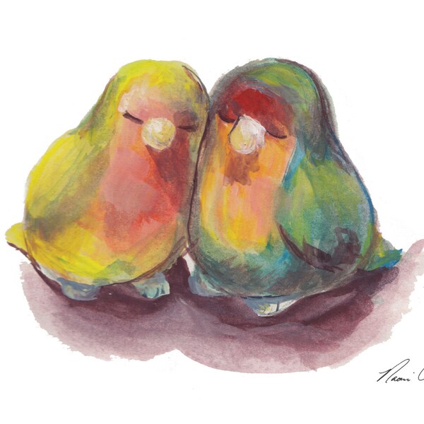 Love Birds Art - Etsy
