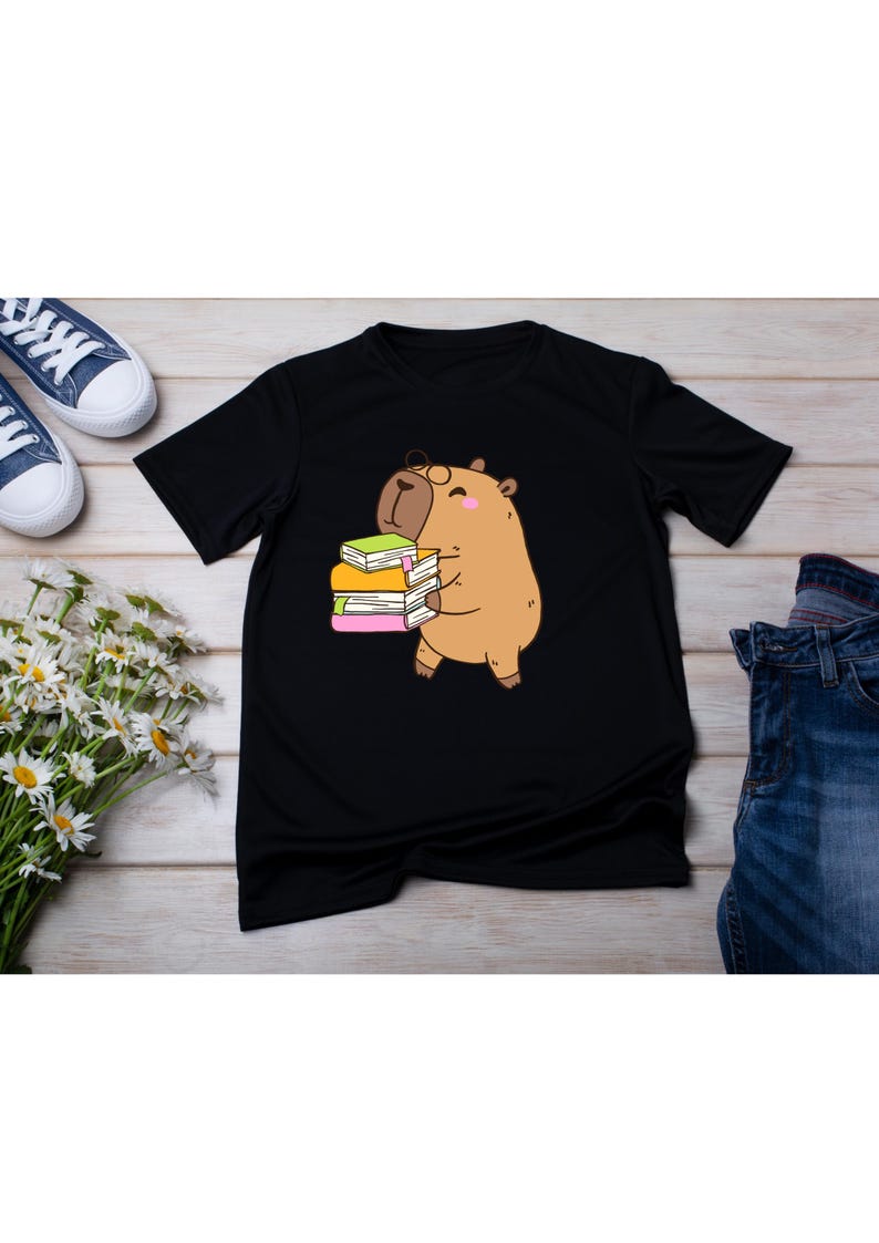 Cutest Capybara T-shirt!!kawaii Animal Tee Cozy Cartoon T-shirt or Crop ...