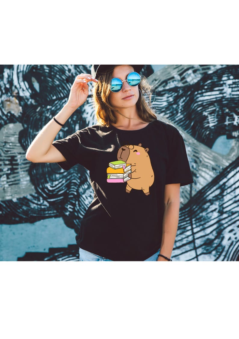 Cutest Capybara T-shirt!!kawaii Animal Tee Cozy Cartoon T-shirt or Crop ...
