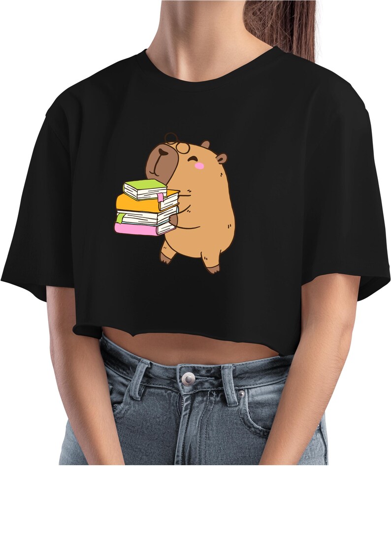 Cutest Capybara T-shirt!!kawaii Animal Tee Cozy Cartoon T-shirt or Crop ...