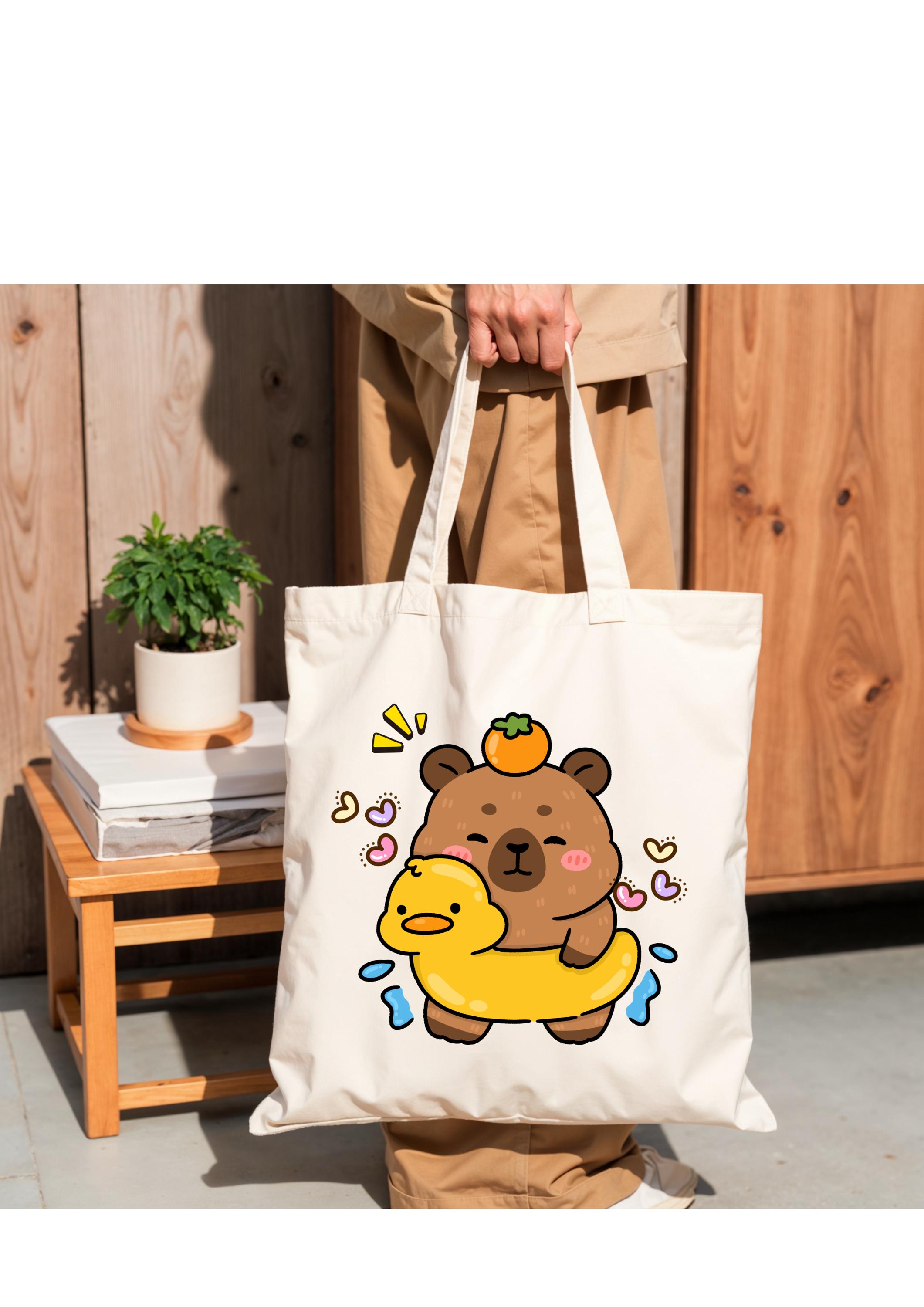 Capybara Canvas Tote Bag!! - Etsy