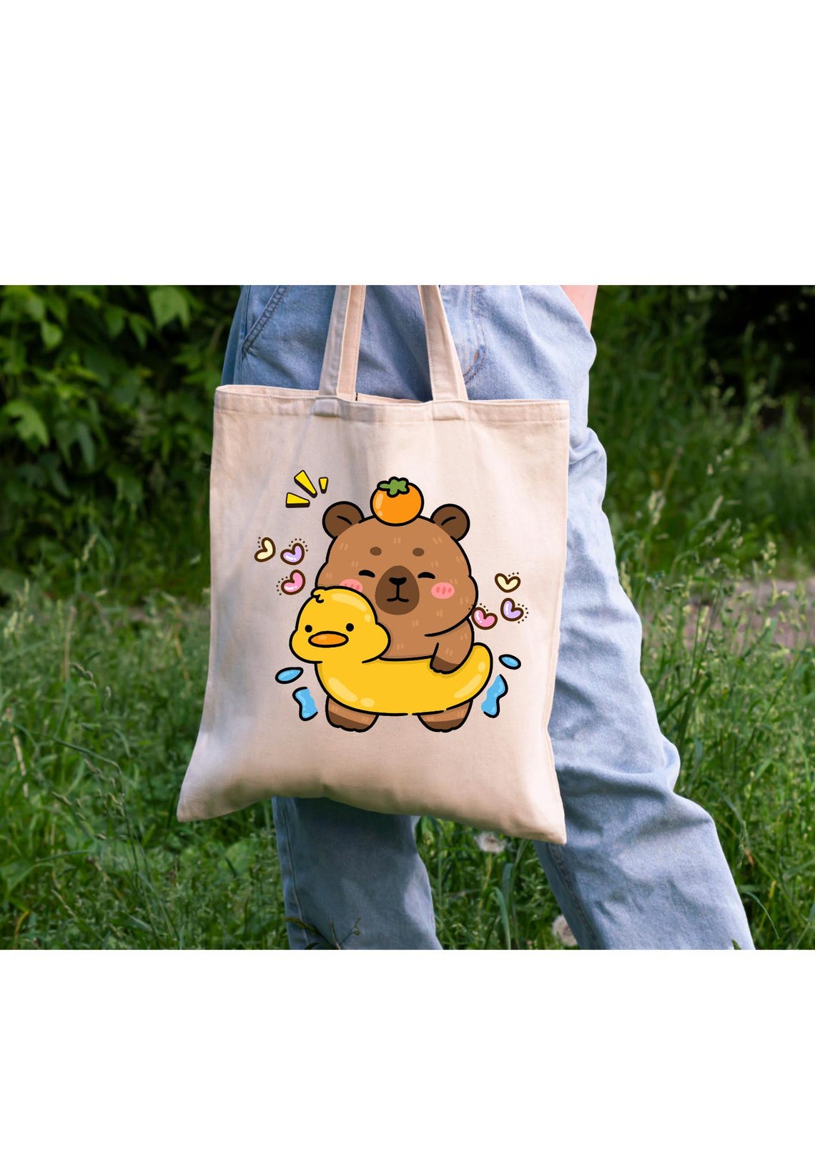 Capybara Canvas Tote Bag!! - Etsy
