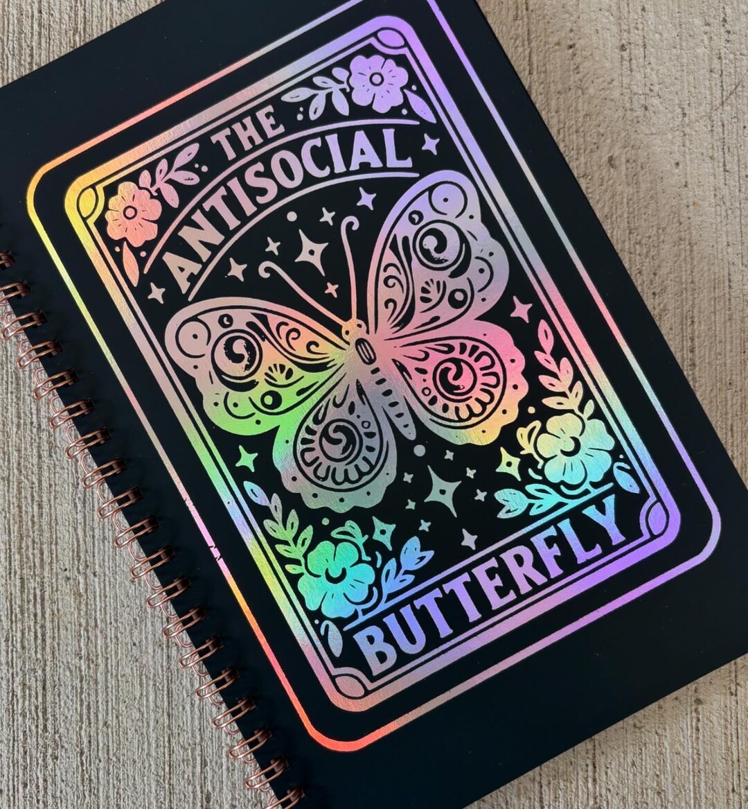 The Antisocial Butterfly Notebook, Introvert Gift, Homebody, Tarot Card ...
