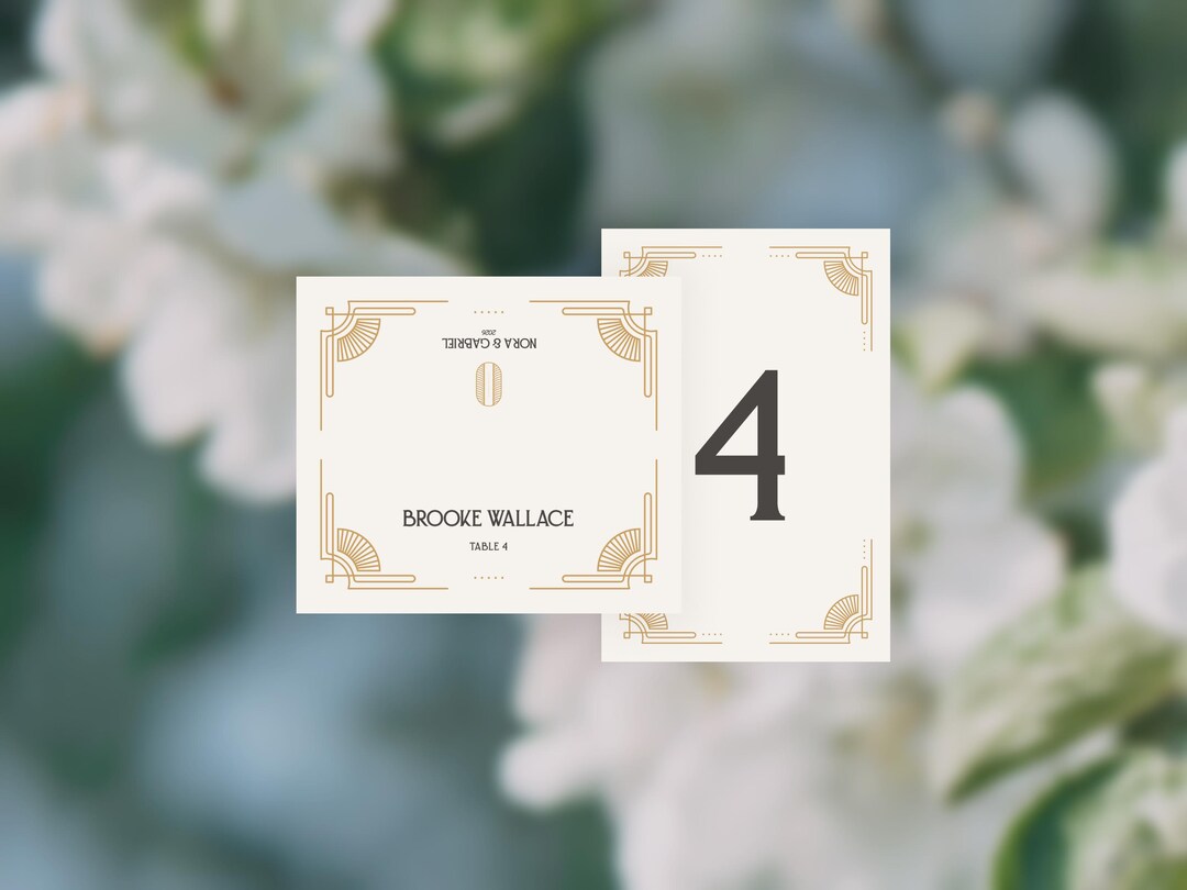 Name Place Cards & Table Numbers — the Toast | Wedding Table Suite ...