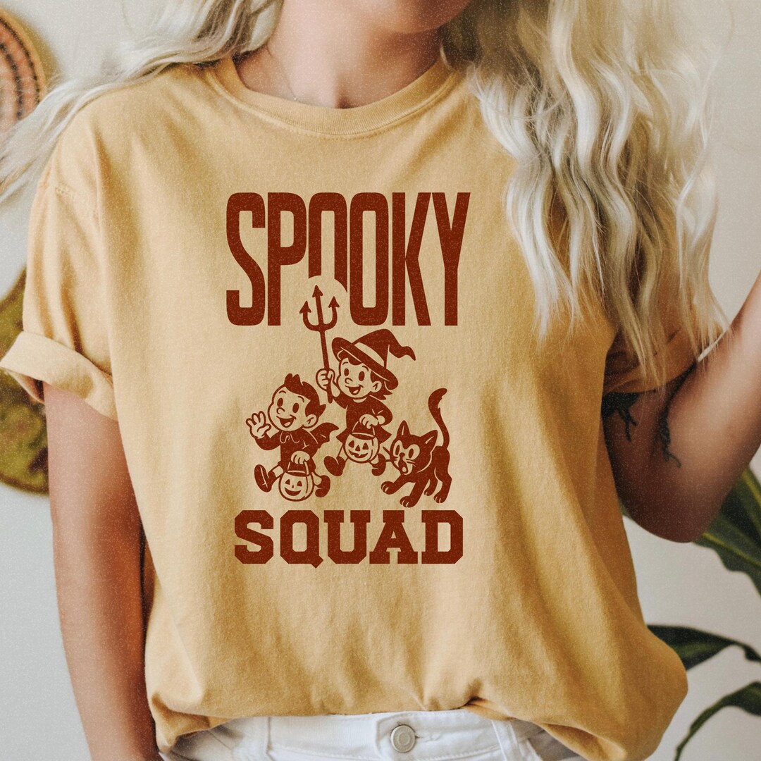 Spooky Squad SVG: Funny Halloween Ghost Design (digital Download) - Etsy