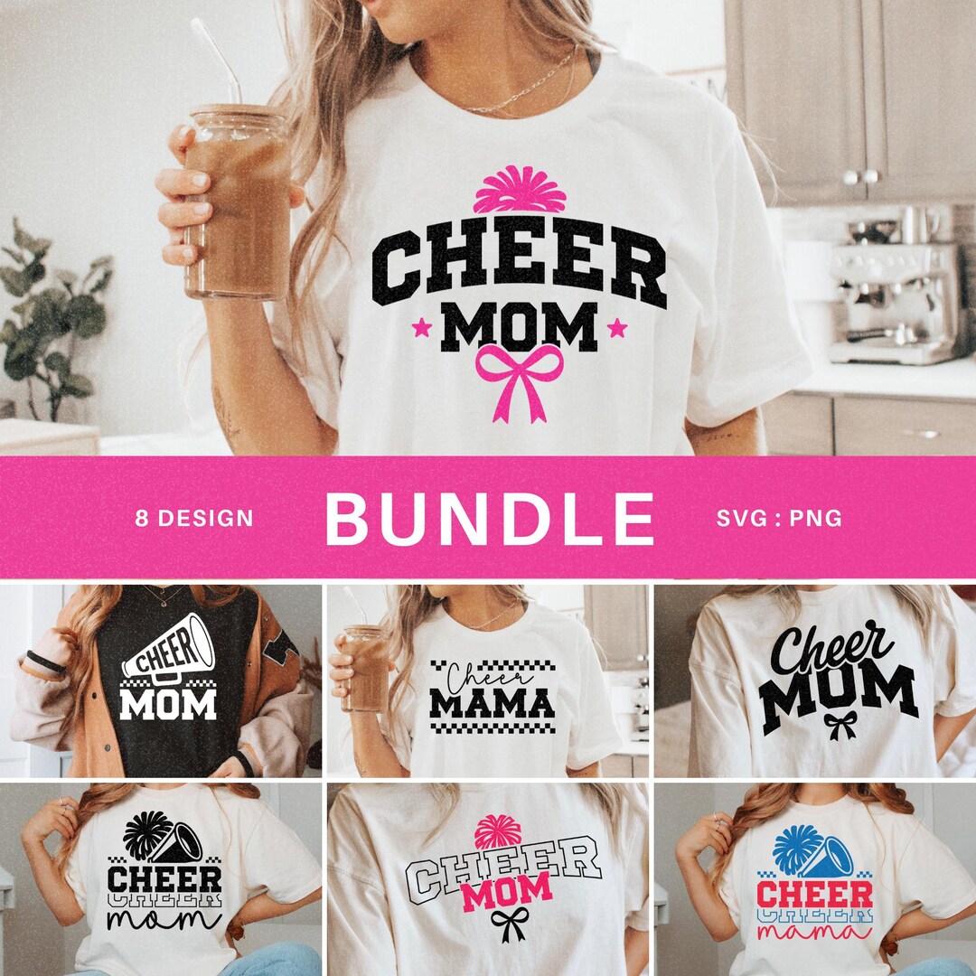 Cheer Mom Svg Bundle, Football Mom Svg, Cheer Mom Shirt, Senior Mom Svg ...