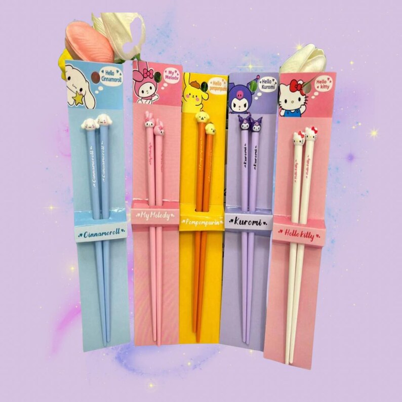 Kuromi Cinnamoroll My Melody Pompompurin Chopsticks - Etsy UK
