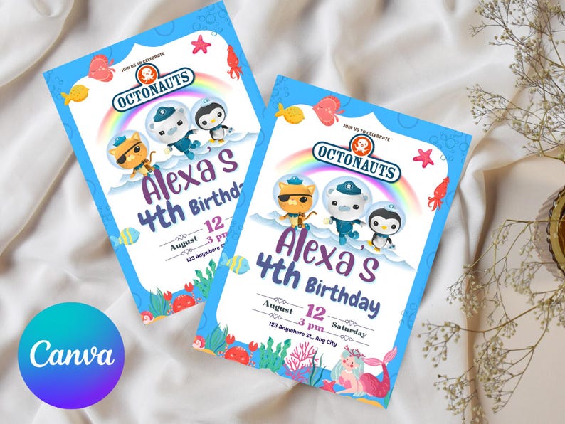 Editable the Octonauts Birthday Invitation Template, Printable Birthday ...
