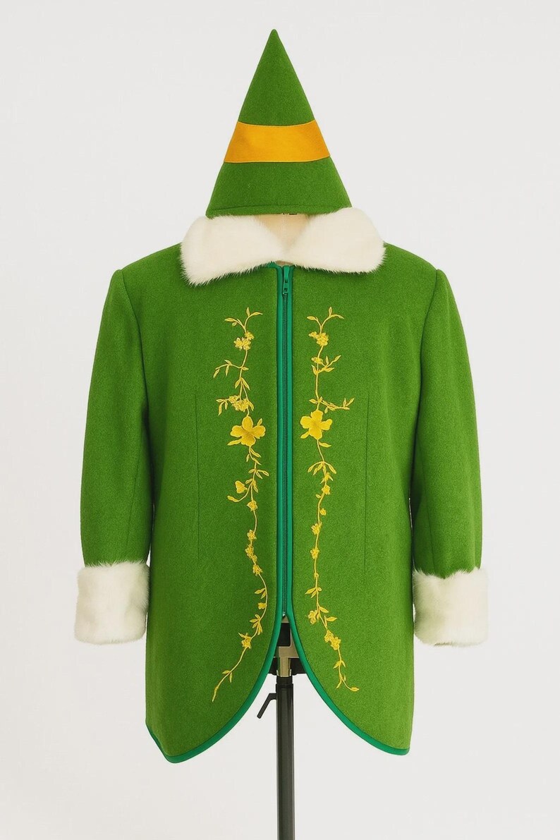 Handmade Christmas Wool Coat & Elf Cap - Etsy