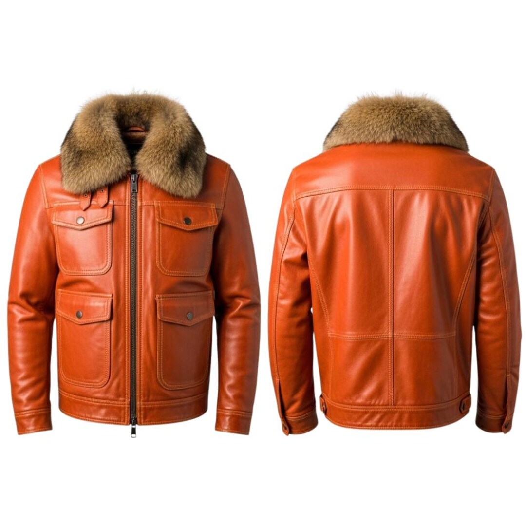 Men’s Custom Winter Jacket Fur Jacket – Handmade Fashion Outerwear - Etsy