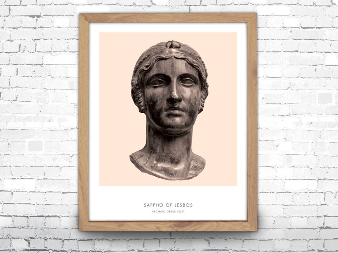 Sappho Art Print Portrait of Sappho Modern Home Decor - Etsy