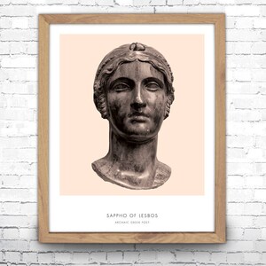 Sappho Art Print - Portrait of Sappho - Modern Home Decor - Sappho of ...