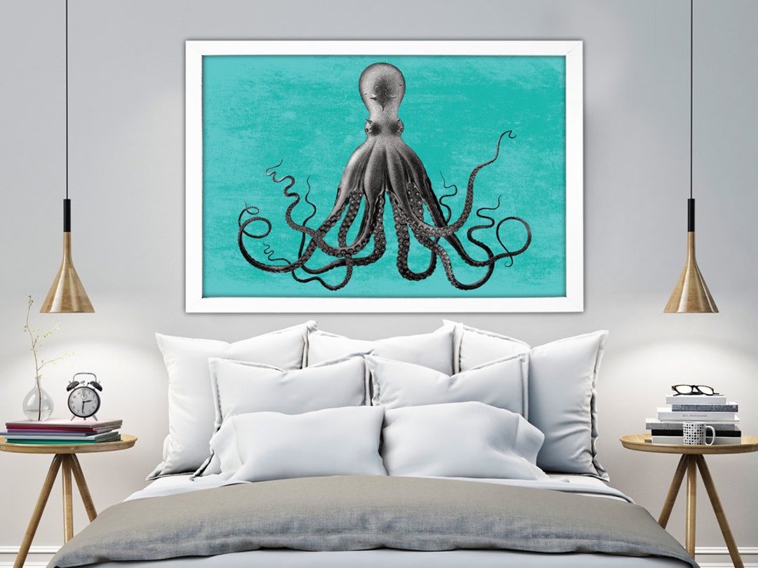 Lord Bodner Octopus - Nautical Art - Kraken Print - Vintage Octopus ...