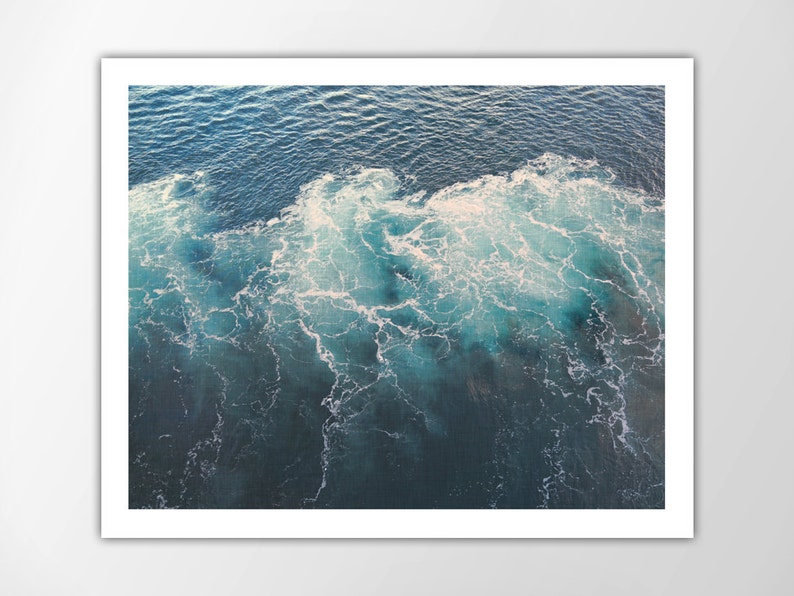 Ocean Waves Art Print Blue Waves Coastal Photo Beach House | Etsy