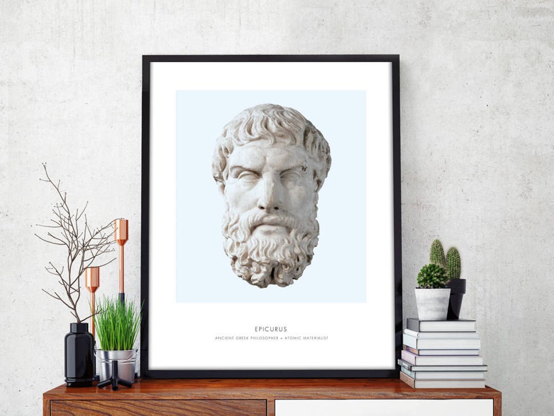 Portrait of Epicurus - Philosophy Wall Art - Epicurus Bust Art Print ...