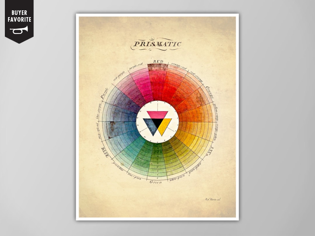 Vintage Color Wheel Reprint - Prismatic Color Wheel - Artist Gift ...
