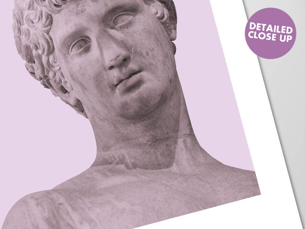 Adonis Portrait of Adonis Greek Mythology Adonis Bust Art | Etsy