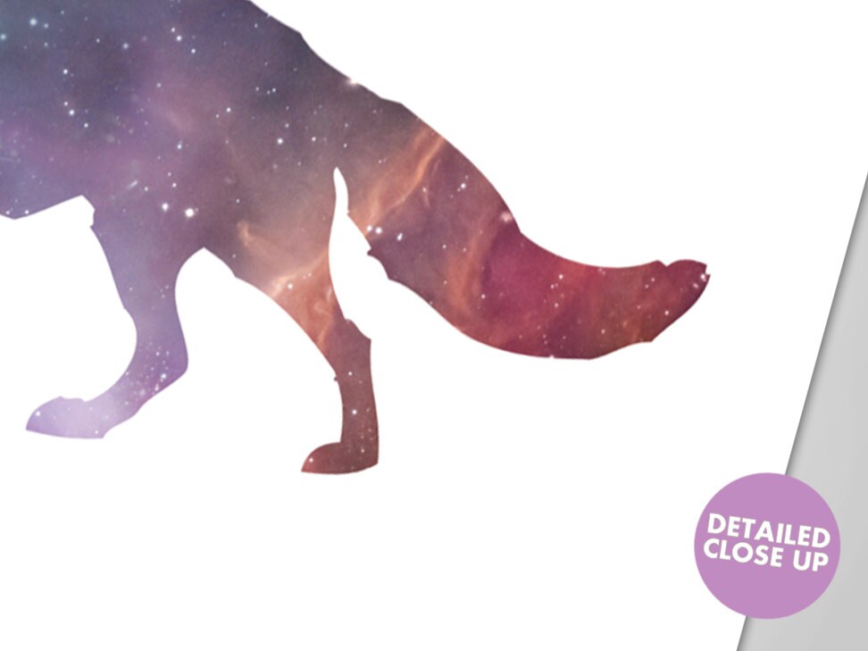 Galaxy Fox Art Print Astrology Decor Zodiac Wall Art - Etsy