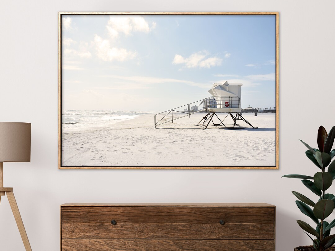 Lifeguard Station Art Print - Lifeguarding Poster - Beach Home Decor ...