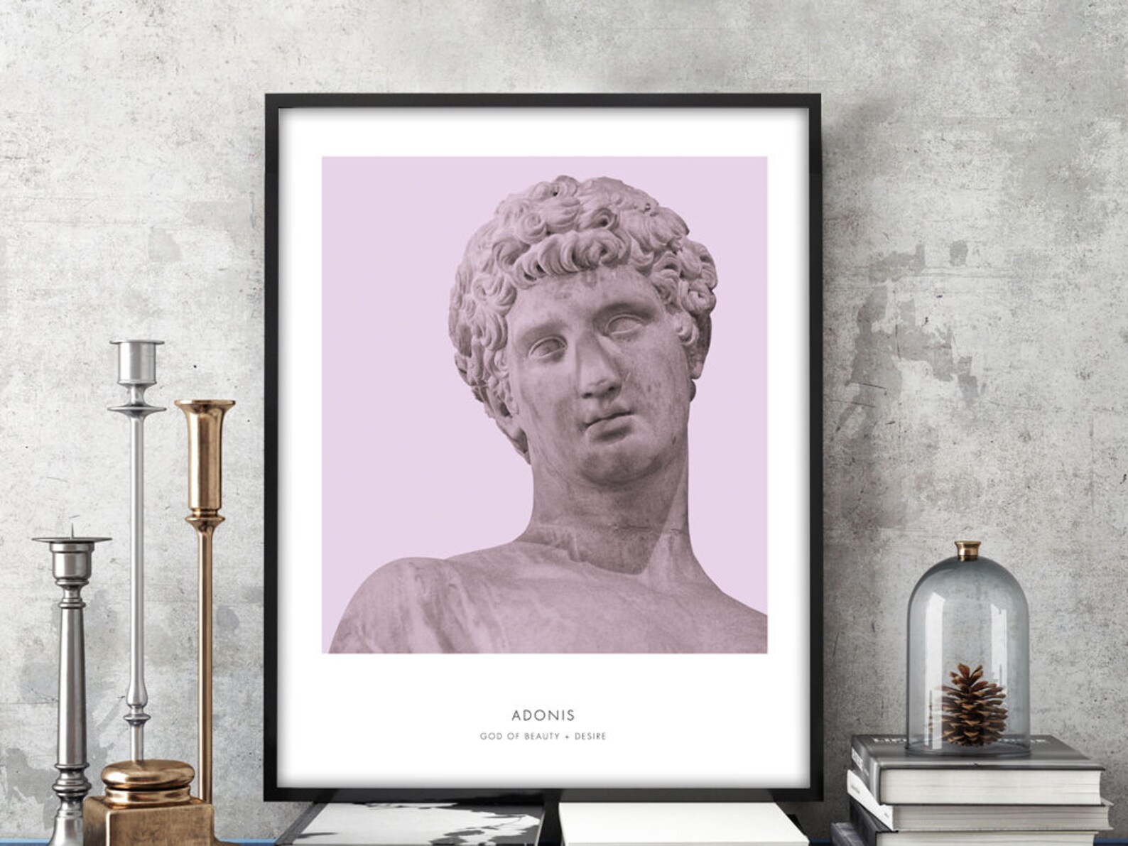 Adonis - Portrait of Adonis - Greek Mythology - Bust Art Print - Modern ...