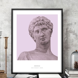 Adonis - Portrait of Adonis - Greek Mythology - Bust Art Print - Modern ...