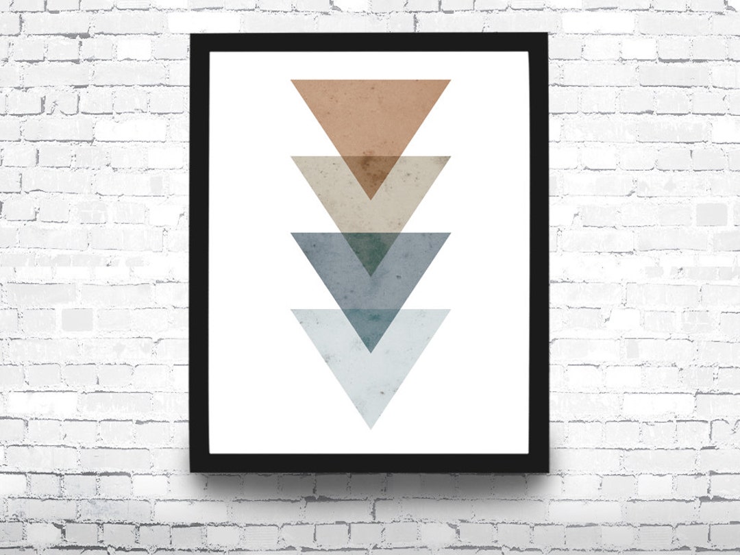 Triangle Art Print - Minimalist Wall Art - Geometric Print - Modern ...