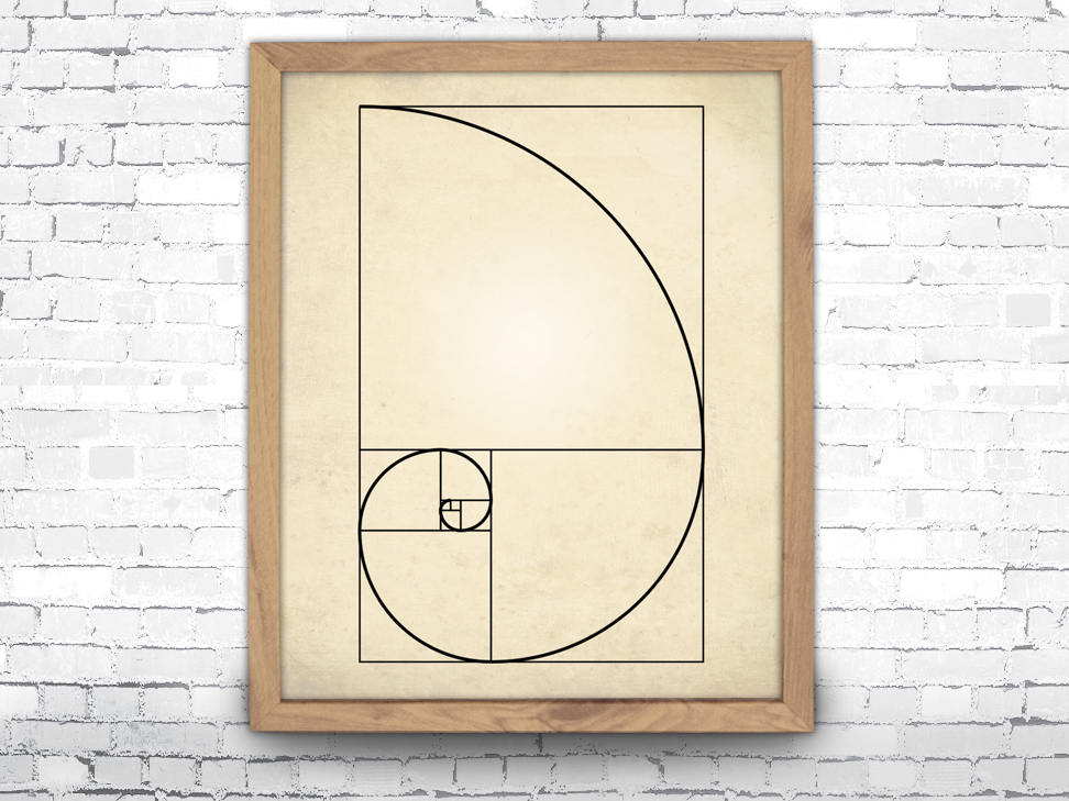 Fibonacci Spiral Art Print Fibonacci Sequence Print | Etsy