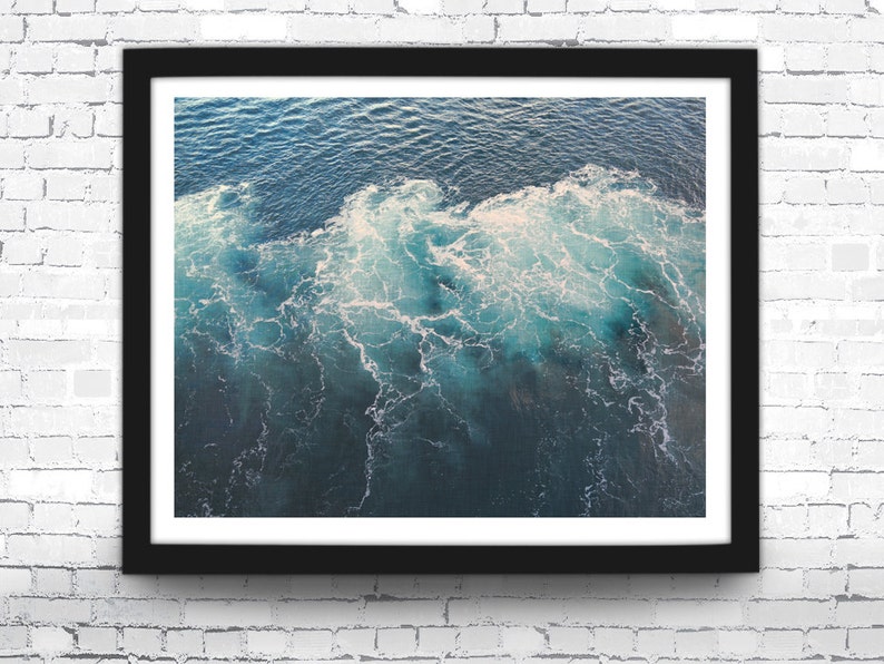 Ocean Waves Art Print Blue Waves Coastal Photo Beach House | Etsy