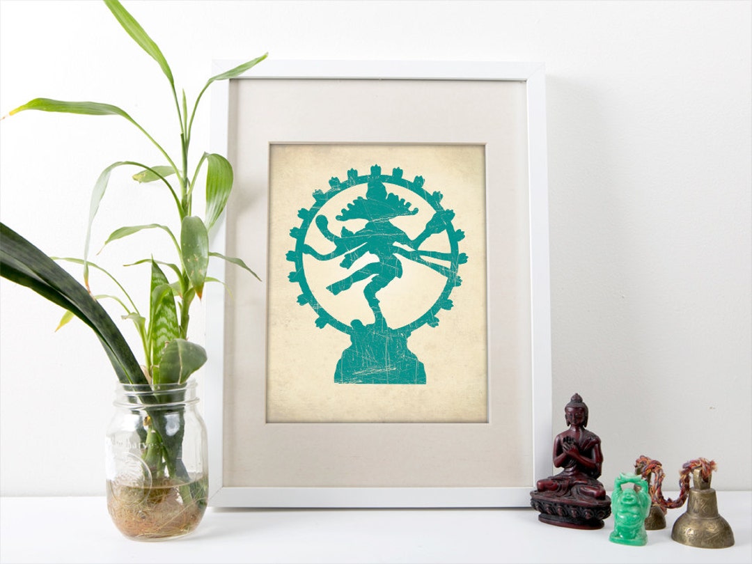 Dancing Shiva Print - Shiva Art Print - Yoga Studio Decor - Hindu Gods ...