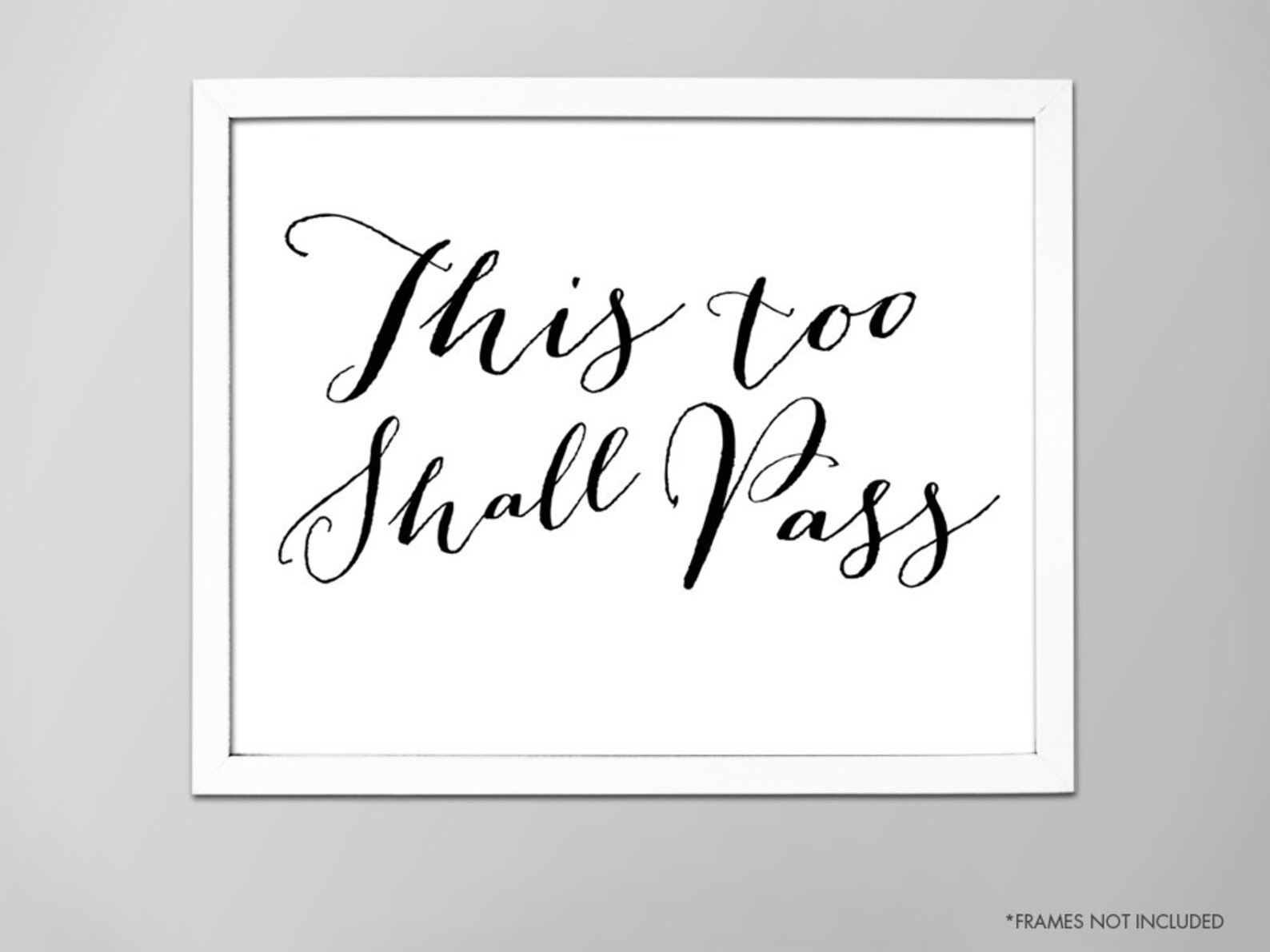 This Too Shall Pass Art Print Inspirational Quote Wall Decor - Etsy