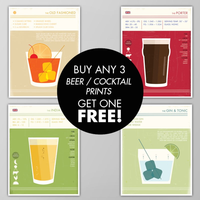 Cocktail Poster - Etsy
