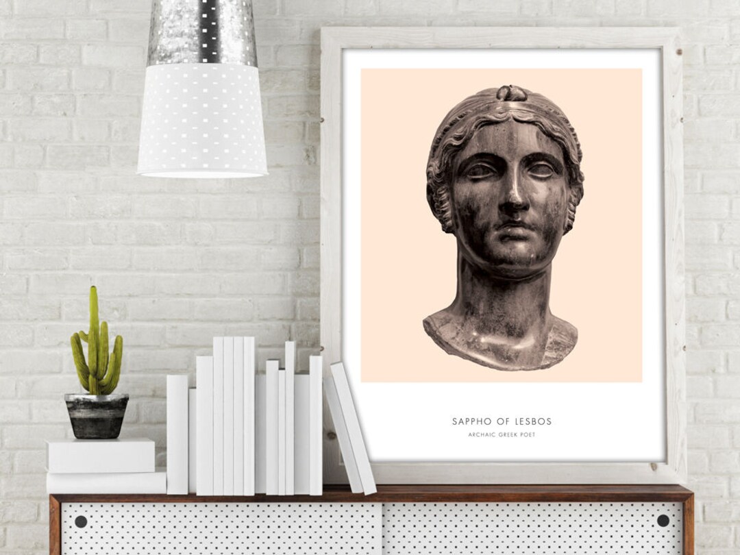 Sappho Art Print - Portrait of Sappho - Modern Home Decor - Sappho of ...